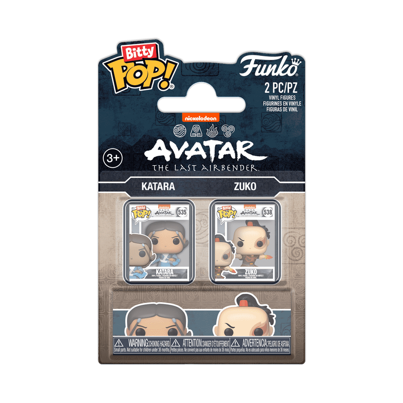 Funko Pop Bitty 2-pack Avatar The Last Airbender: Katara & Zuko ...